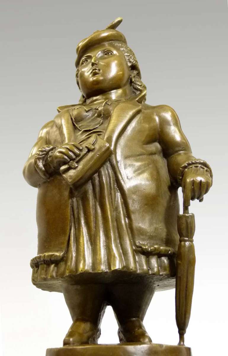 Modern Bronze Sculpture - Portly Lady - Fernando Botero